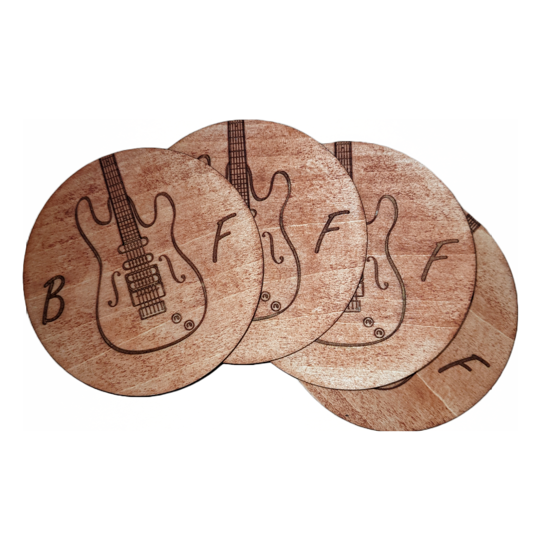 Guitar Coaster Set of 4 – Northwest Mill