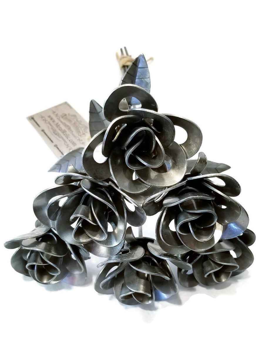 Half Dozen Metal Roses - Recycled Metal – Northwest Mill